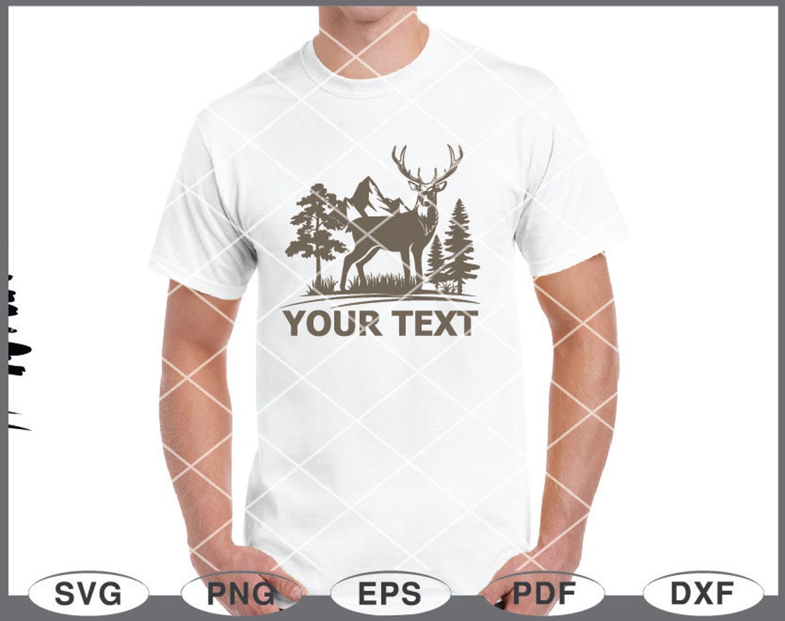 Deer and Mountains Svgdeer Svgwildlife Svgadventure | Etsy