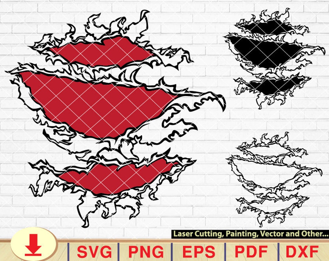 Ripped Shirt Svg Ripped Svg Scratches Svg Tear Away Svg - Etsy