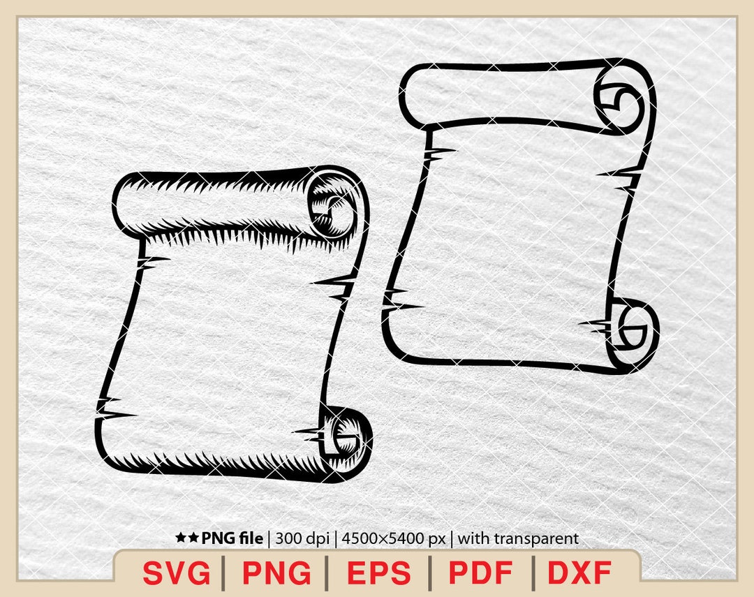 Scroll Paper SVG: Torn Banner, Parchment Papyrus (digital Files) - Etsy