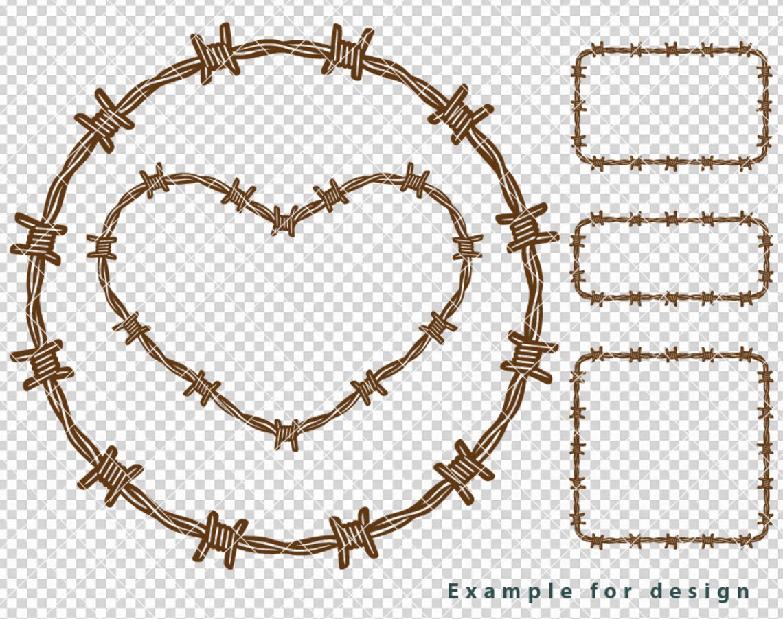 Barbed Wire Frame Svg Barbed Wire Svg Barb Wire Svg Fence - Etsy