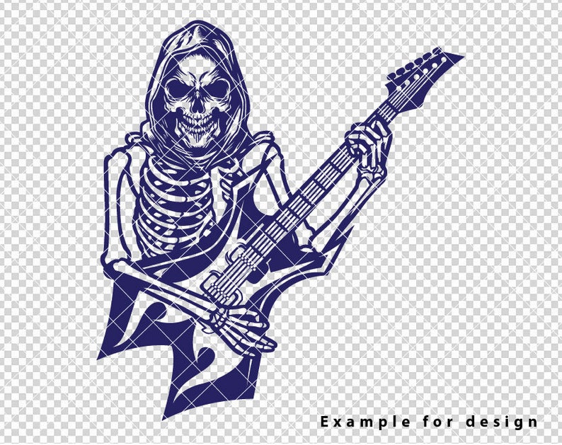 Guitarist Skeleton SVG Guitar Svg Rocker Play Svg Rock - Etsy