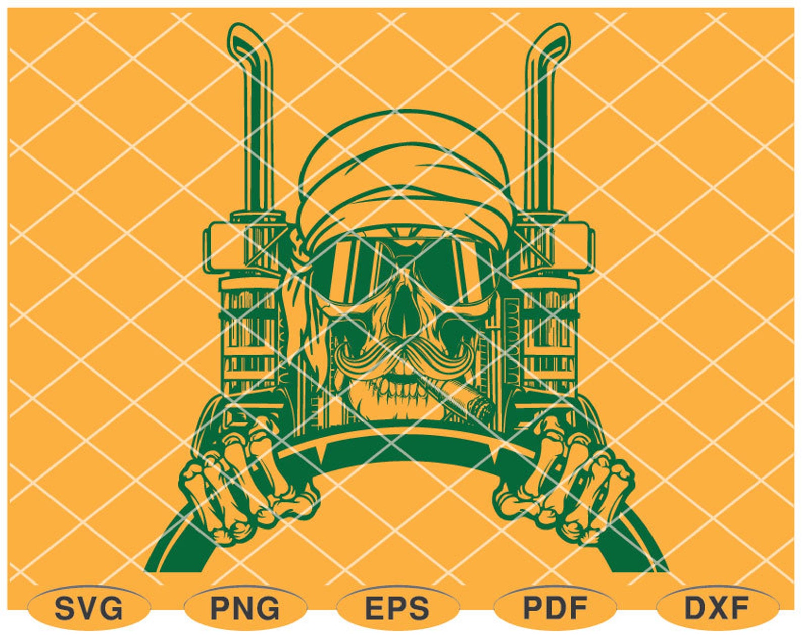 Truck Driver Svgtruck Svgskull Truck Driver Svgtruck | Etsy