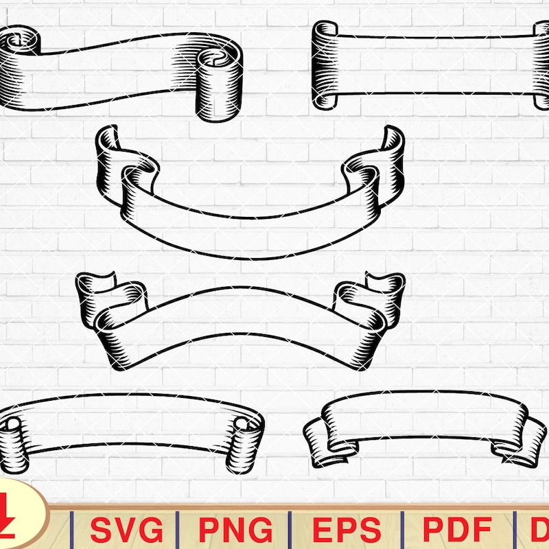 Ribbon Banner Svg - Etsy