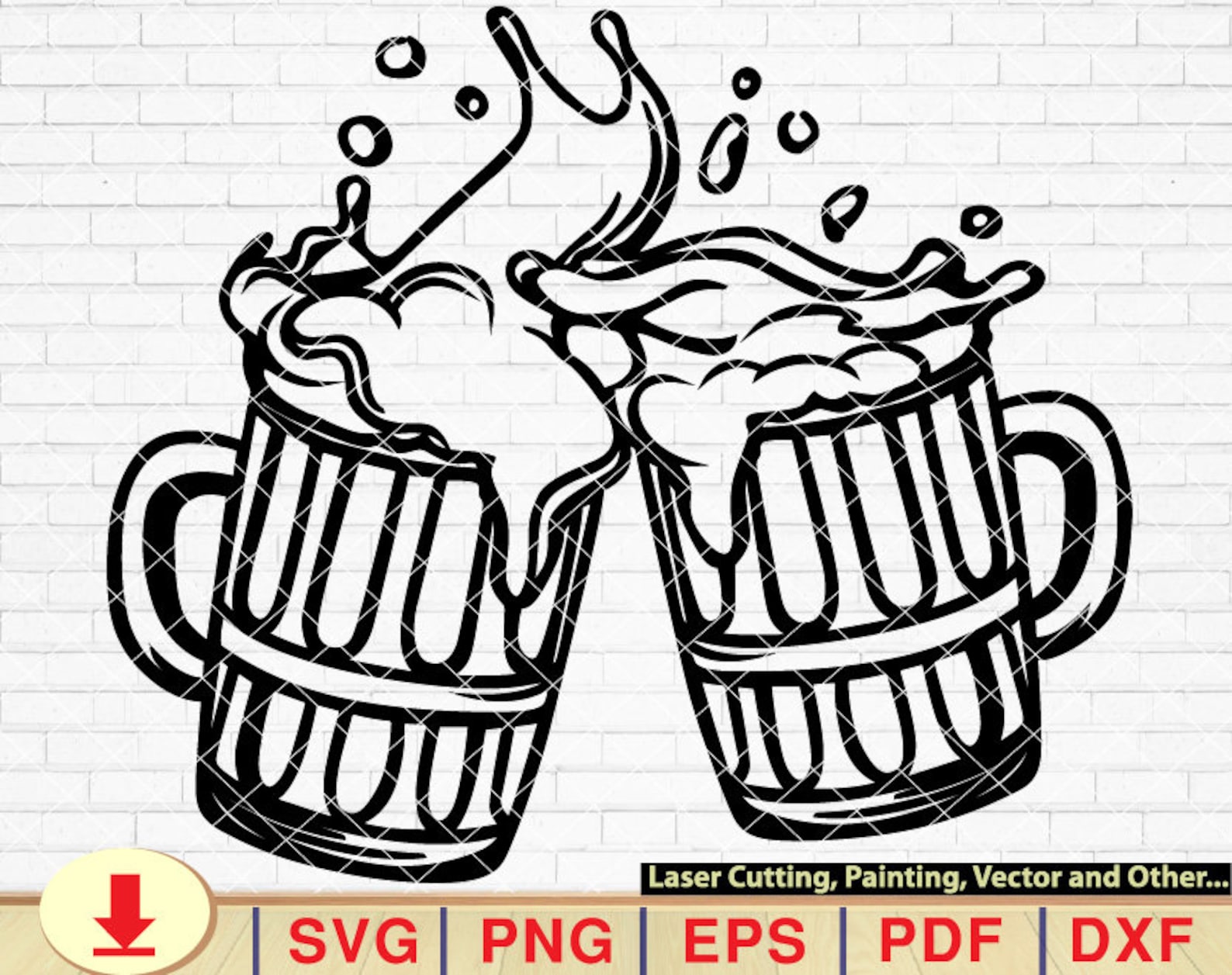 Beer Mugs Svg Beer Mugs Toasting Svg Beer Svg Beers Cheers - Etsy