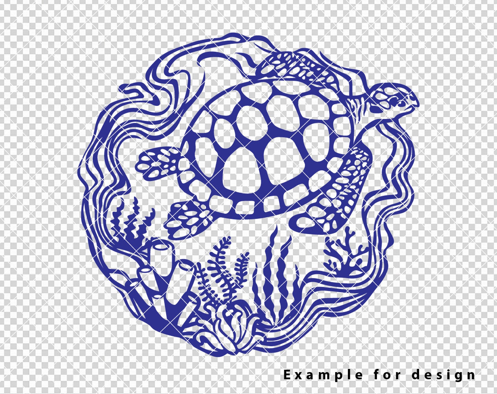 Sea Turtle SVG: Ocean Wave Design (digital Download) - Etsy