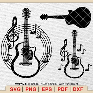Guitar Music Note Svg, Guitar Svg, Music Svg, Music Note Svg, Musical ...