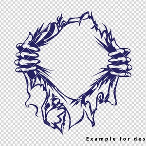 Ripped Zombie Hand SVG, Tear Away Shirt Design (digital Download) - Etsy