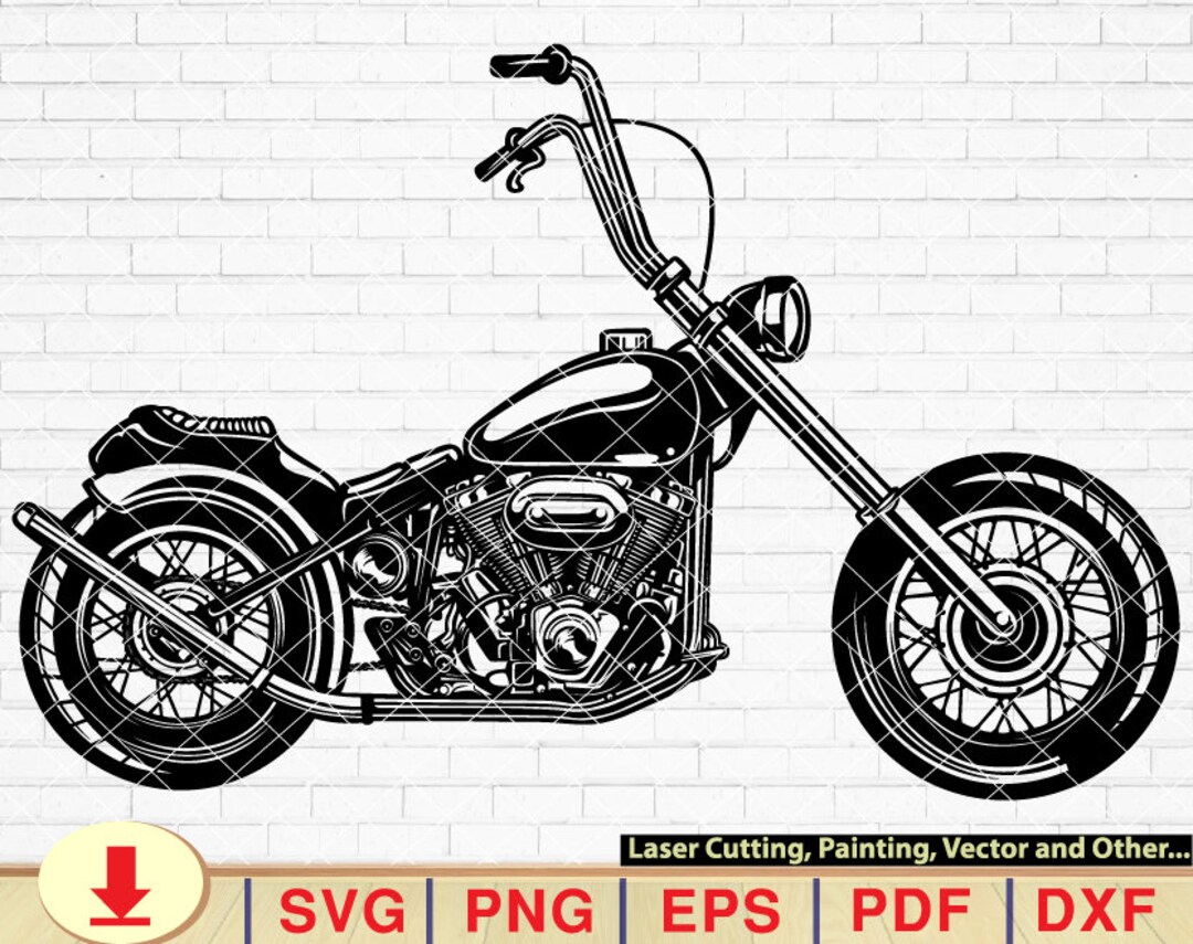 Motorcycle Svg Motorbike Svg Chopper Svg Cruiser Svg Biker - Etsy