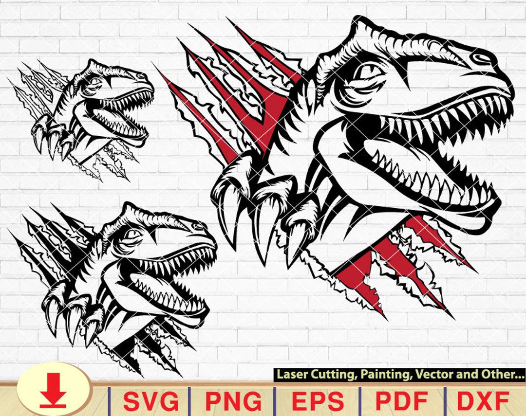 T-rex Claws Scratch Svg Raptor in the Wall Scratch Svg - Etsy