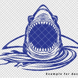 Shark in the Ocean Svg Shark Design Svg Shark Svg Shark - Etsy