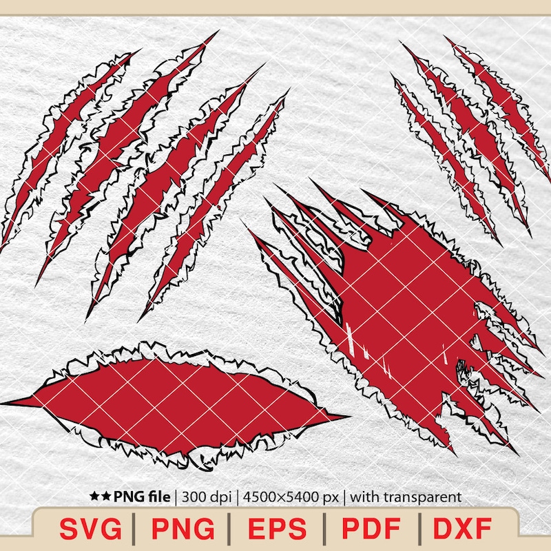 Tear Marks Svg - Etsy