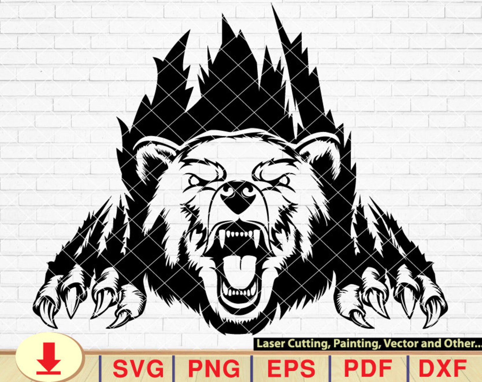 Bear Claws Scratch Svg Grizzly Bear Svg Bear Claw Mark Svg - Etsy
