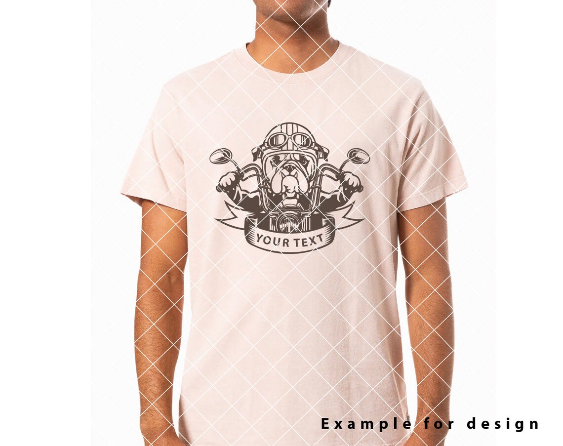 Biker Bulldog SVG: Motorcycle Dog Vector Graphics (digital Files) - Etsy