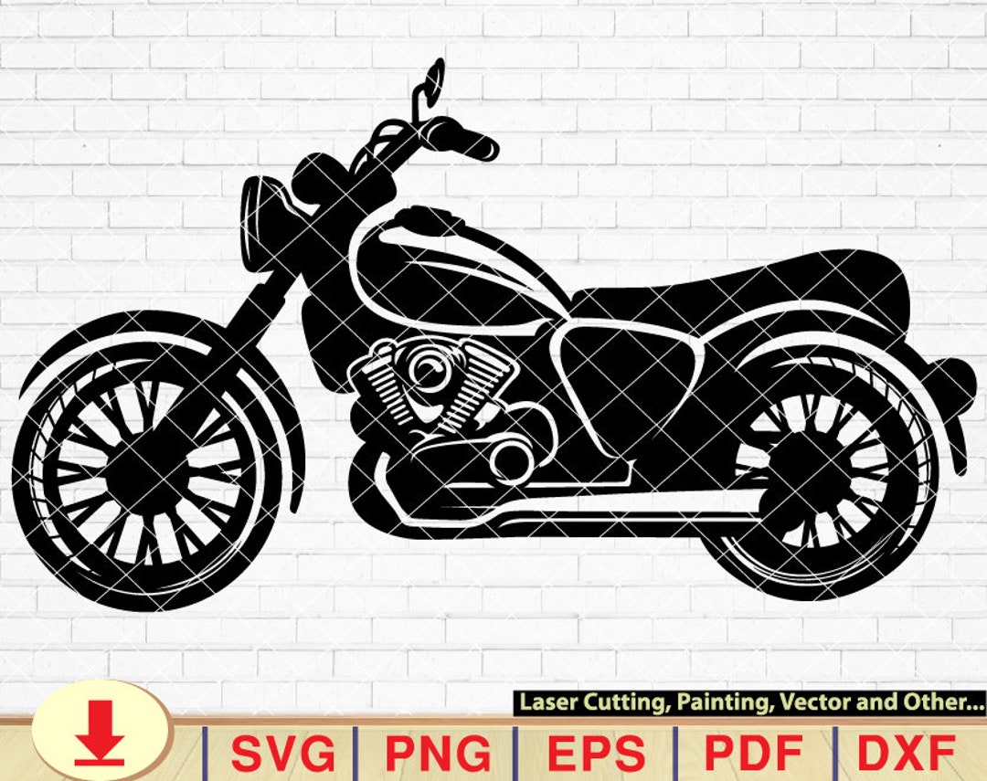 Motorcycle SVG Motor Bike Svg Motorcycle Clipart Chopper - Etsy