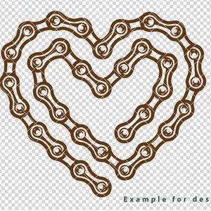 Bicycle Chain Heart Svg Love Bicycle Svg Chain Link Heart - Etsy
