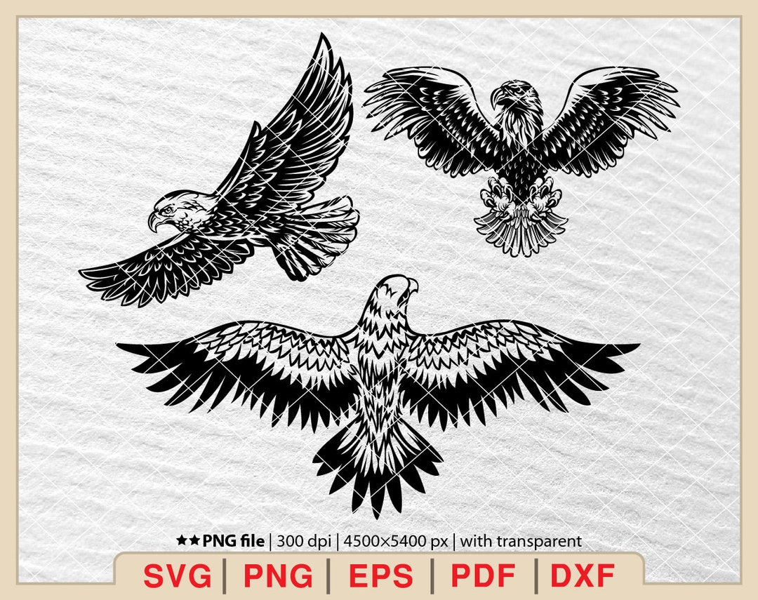 Eagle Scene SVG: Forest Eagle Clipart Vector (digital Download) - Etsy