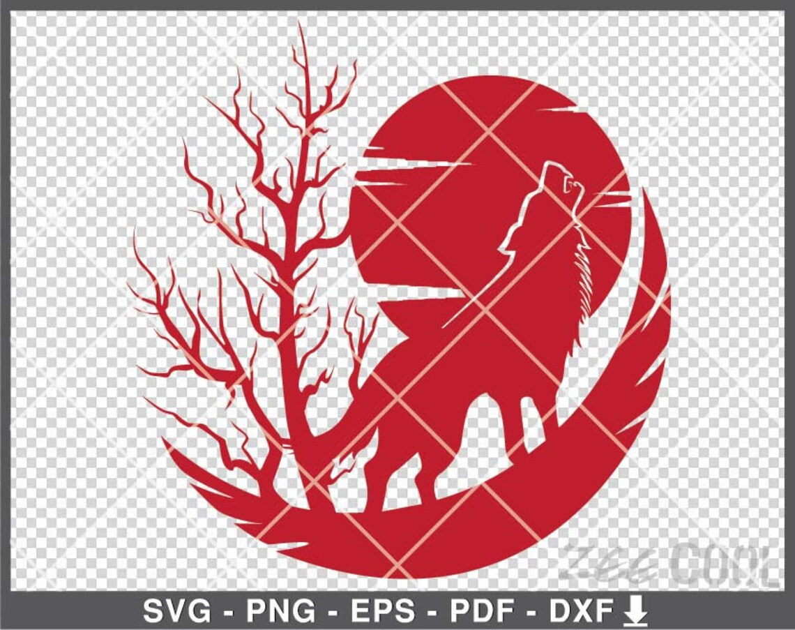 Wolf Moon Svg Howling Wolf Svg Wolf Howling Moon Svg Wolf - Etsy