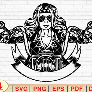 Biker Woman Svg Girl Biker Svg Girl Riding Svg Motorcycle - Etsy