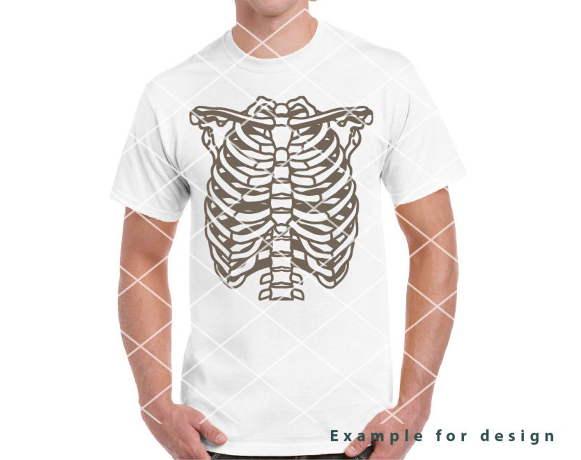 Half Skeleton Ribs Svg Rib Dage Svg Skeleton Svg Half Ribs - Etsy