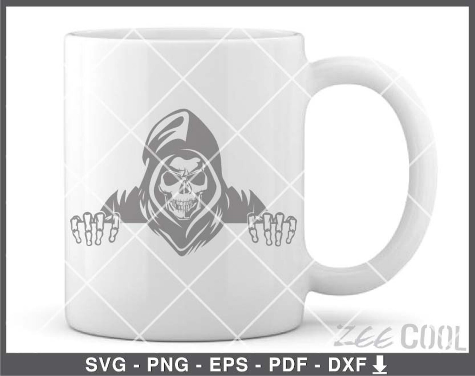 Skull Monogram Frame Svg Skull Svg Halloween Frame Svg - Etsy