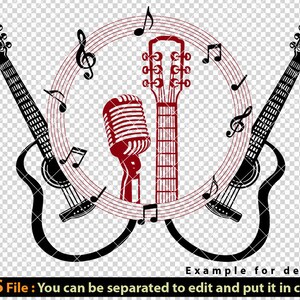 Guitar Music Note Svg Rock Music Svg Music Note Svg Rock - Etsy