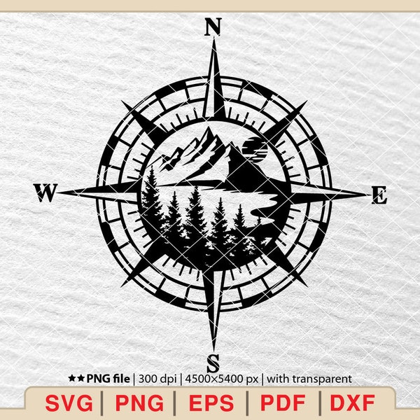 Compass Svg - Etsy