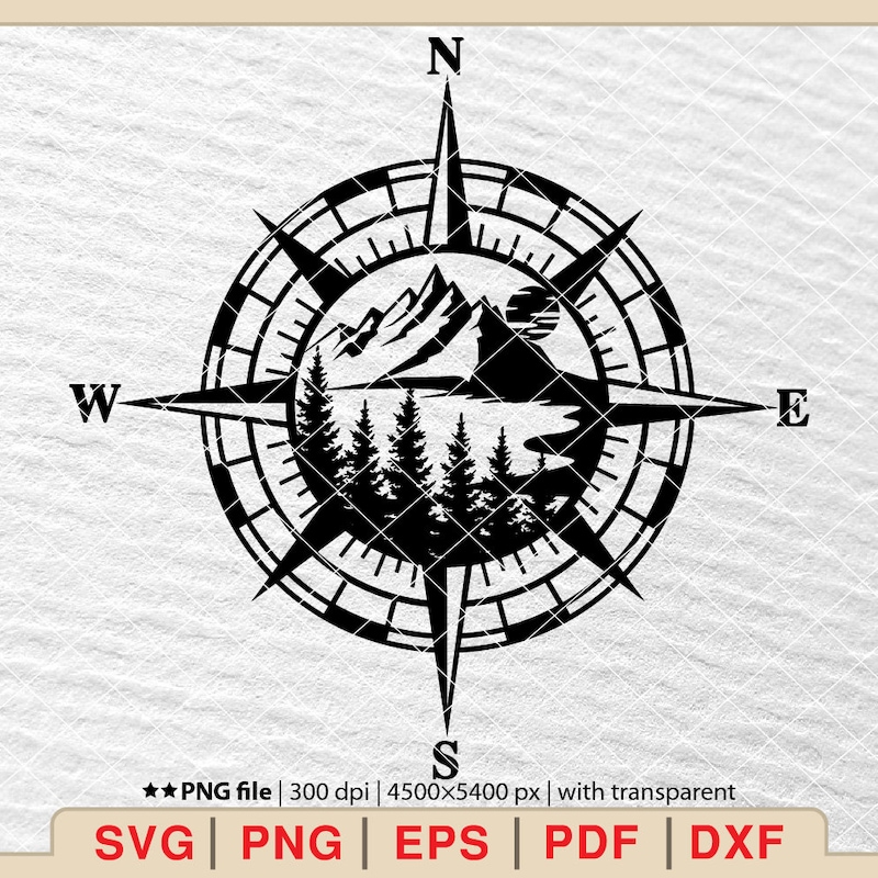 Compass Svg - Etsy