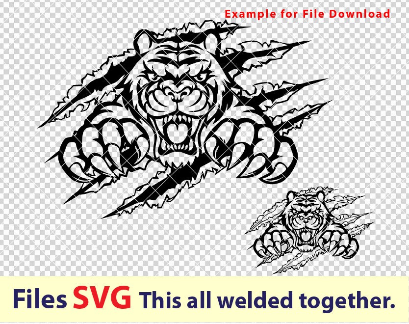 Tiger Claws Scratch Svg Tiger Head Svg Tiger Scratch Svg - Etsy