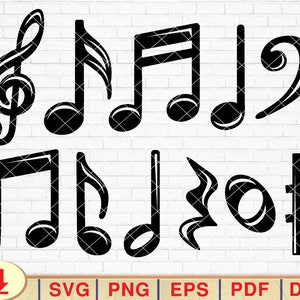 Music Notes SVG, Music Svg, Musical Notes Clipart, Music Note SVG ...