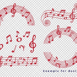 Music Notes Svg Music Svgmusic Clipart Notestreble Clef - Etsy