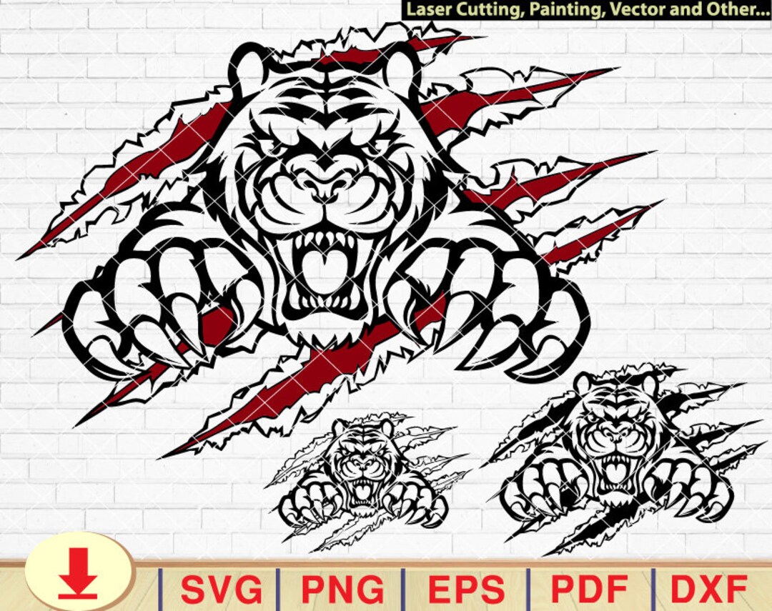 Tiger Claws Scratch Svg Tiger Head Svg Tiger Scratch Svg - Etsy
