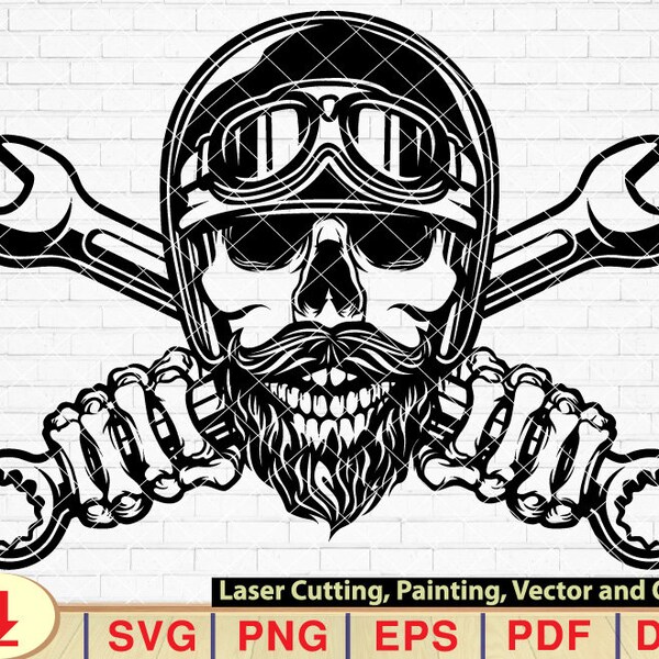 Handyman Skull Svg - Etsy