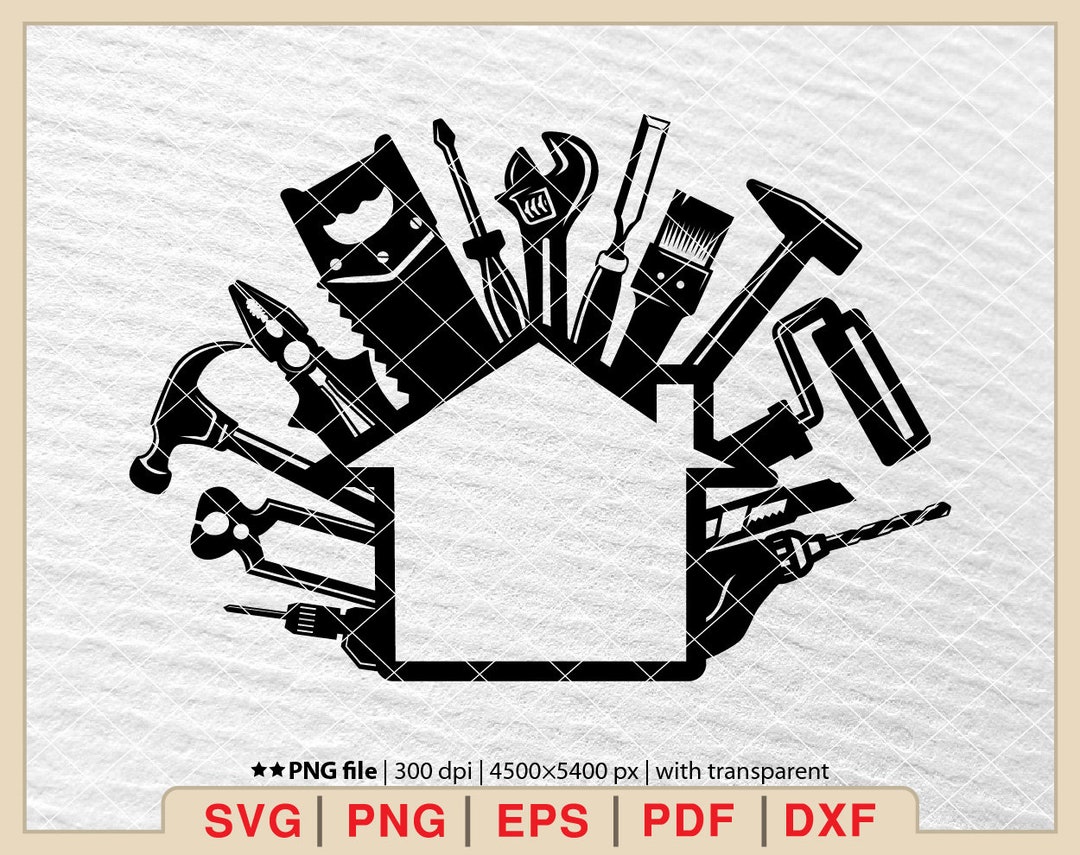 House Repair Tools SVG: Construction Builder Design (digital Files) - Etsy