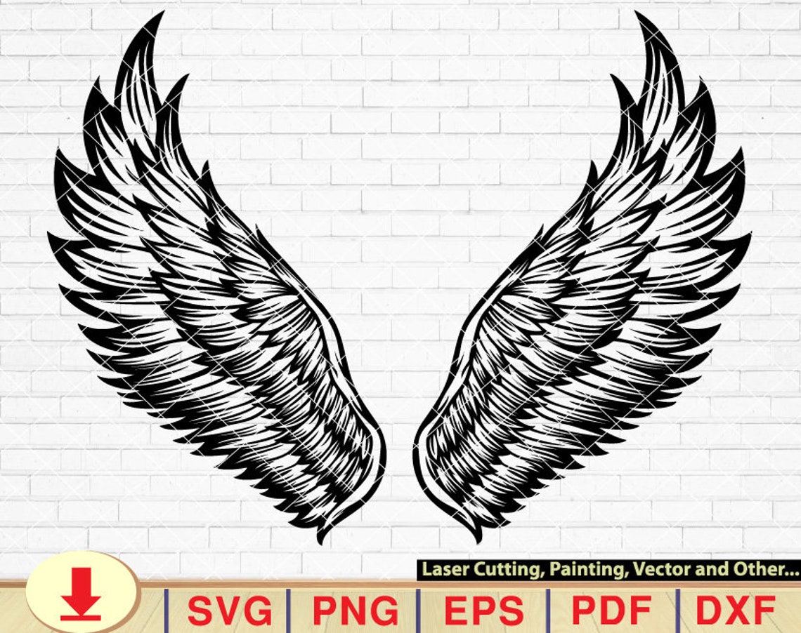 Angel Wings Svg Angel Svg Wings Svg Memorial Svg Angel - Etsy