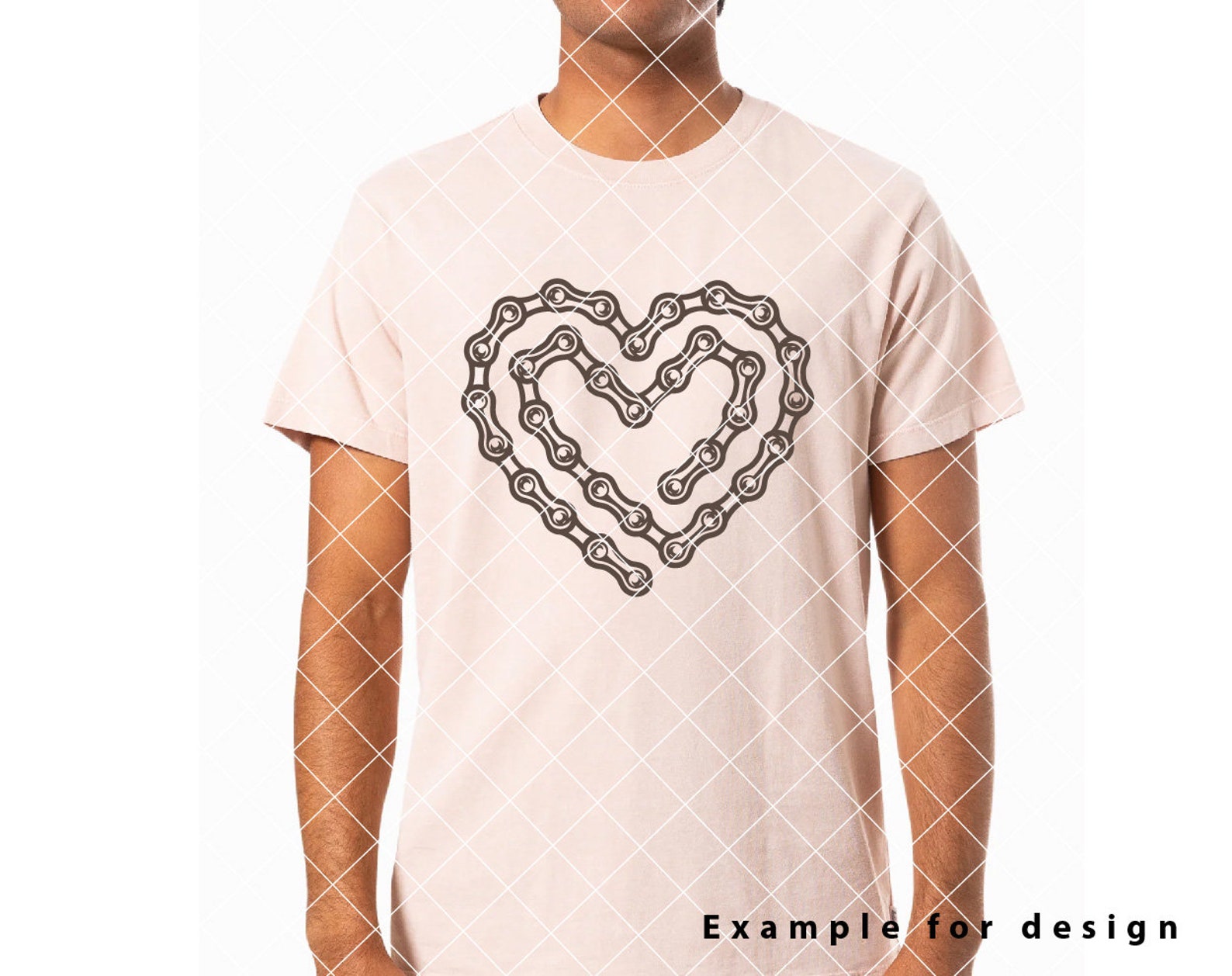 Bicycle Chain Heart SVG: Love Cycling Design (digital Files) - Etsy