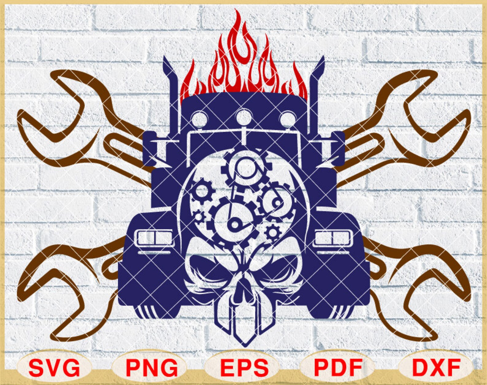 Skull Mechanic Svg Skull Svg Truck Svg Wrench Svg Mechanic - Etsy