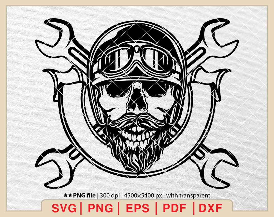 Skull Mechanic Svg, Repair Tools Svg, Wrench Svg, Mechanic Logo ...