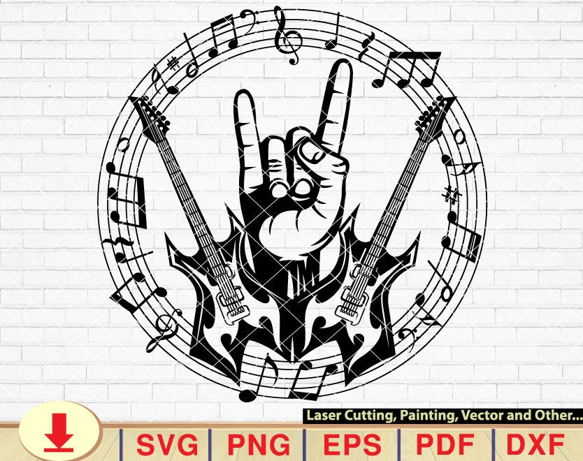 Rock Music Svg Music Svgmusic Note Svgmusical Svgmusic - Etsy