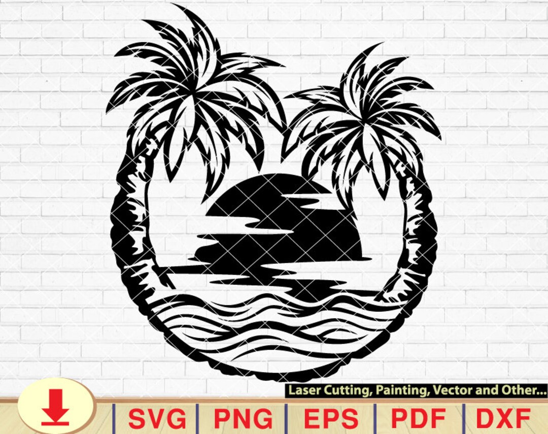 Sunset Beach SVG Beach Life Svg Sunset Svg Beach Svg - Etsy
