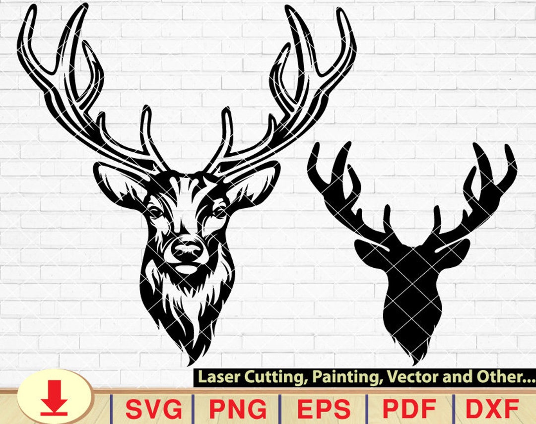 Deer Head Svg Buck Head Svg Deer Hunting Svg Deer Hunting - Etsy