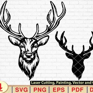 Deer Head Svg Buck Head Svg Deer Hunting Svg Deer Hunting - Etsy