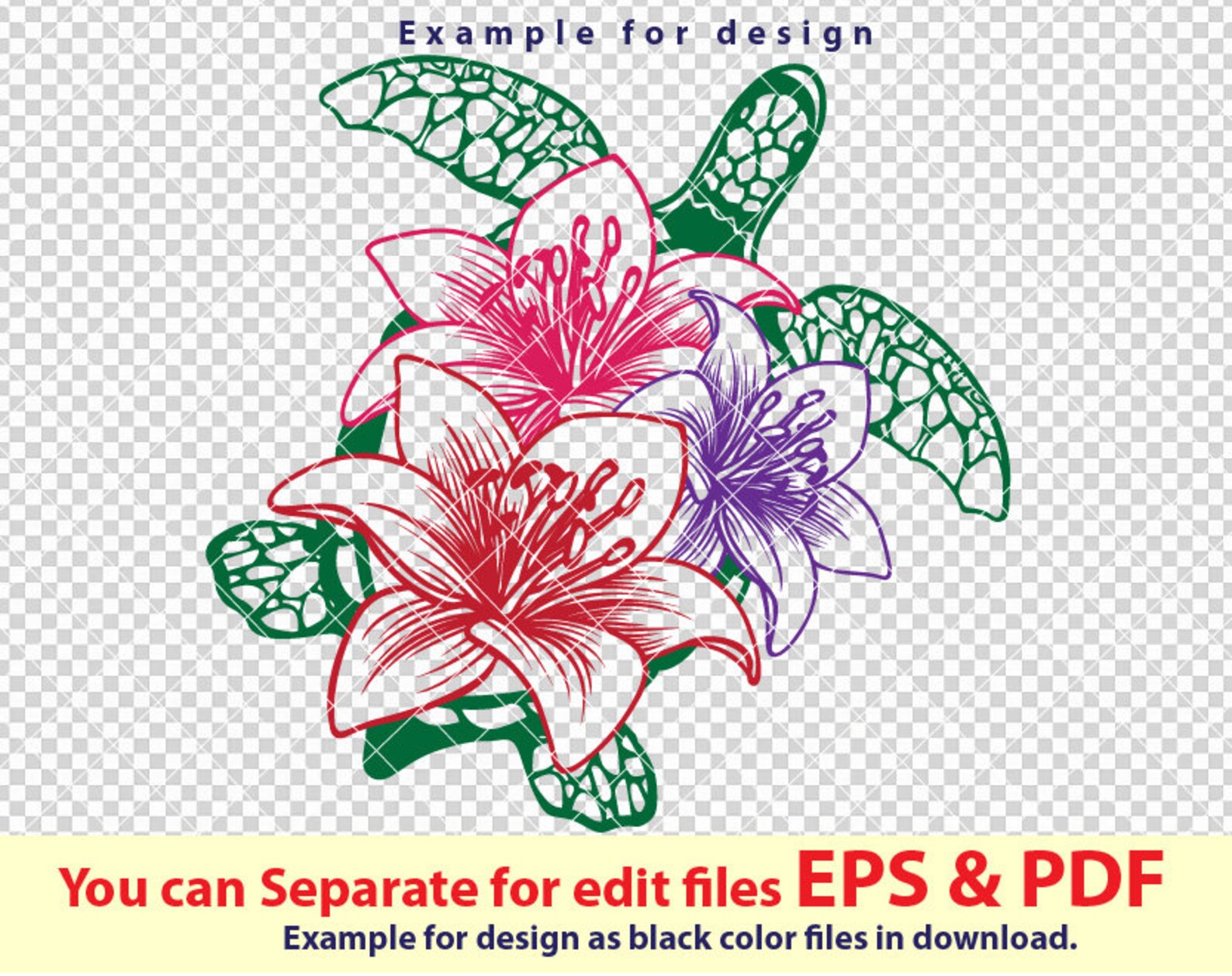 Floral Turtle Svg Sea Turtle Svg Turtle With Flower Svg - Etsy