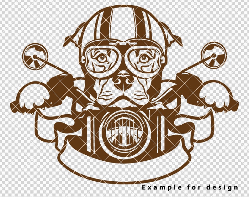 Biker Pitbull SVG: Motorcycle Dog Chopper Design (digital Files) - Etsy