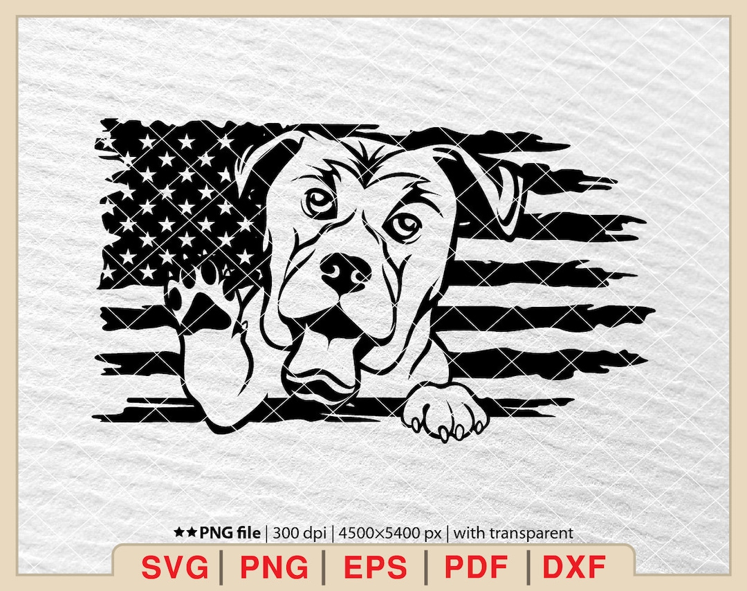 American Flag Pitbull SVG: Dog Paw Design (digital Files) - Etsy