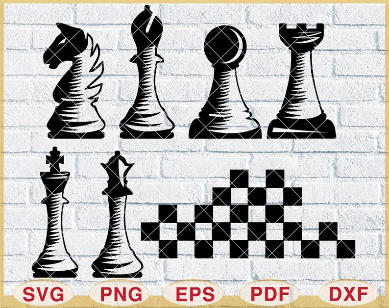 Chess Pieces Svg Chess Game Svg Chess Svg Chess Figures - Etsy