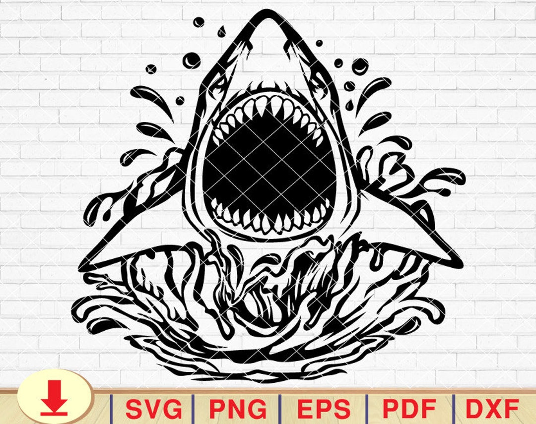 Shark in the Ocean Svg Shark Design Svg Shark Svg Shark - Etsy