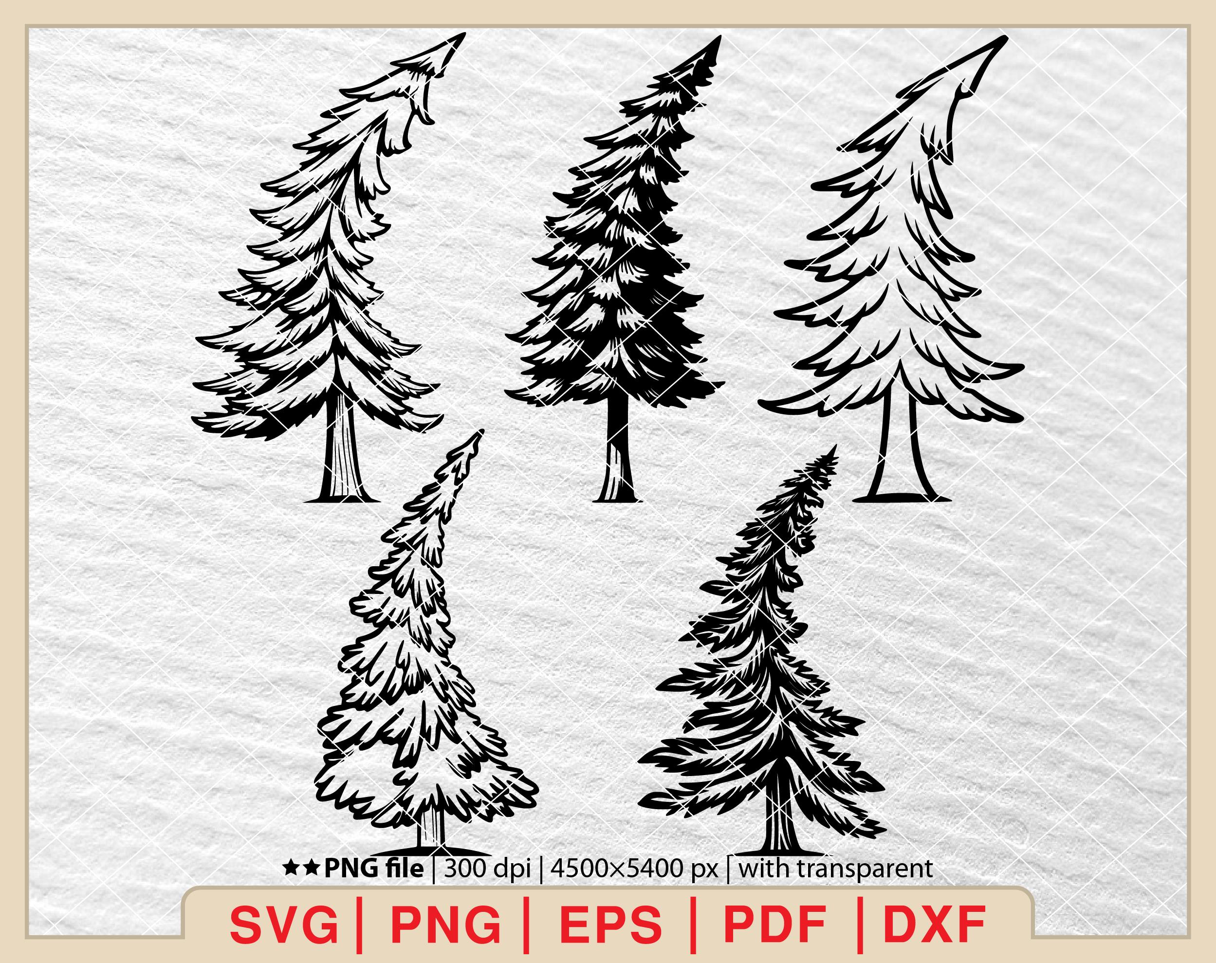 Christmas Tree SVG Bundle: Pine & Snowy Designs (digital Download) - Etsy