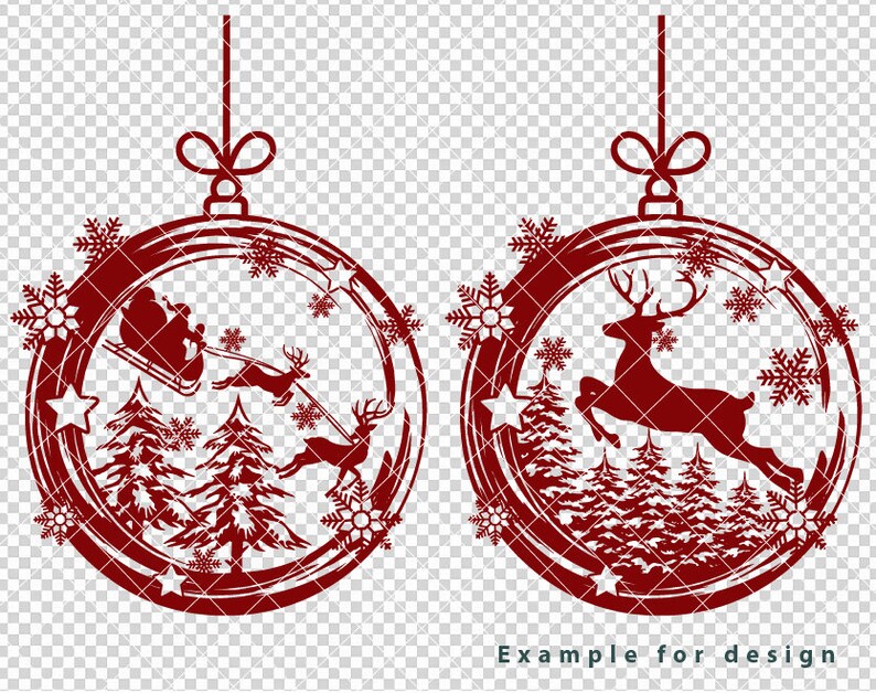 Christmas Scene Svg Winter Scene Svg Deer Scene Svg Santa - Etsy