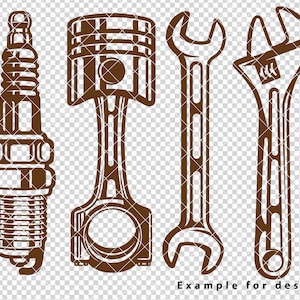 Mechanic Tools SVG: Wrench, Spark Plug, Handyman Logo (digital Download ...