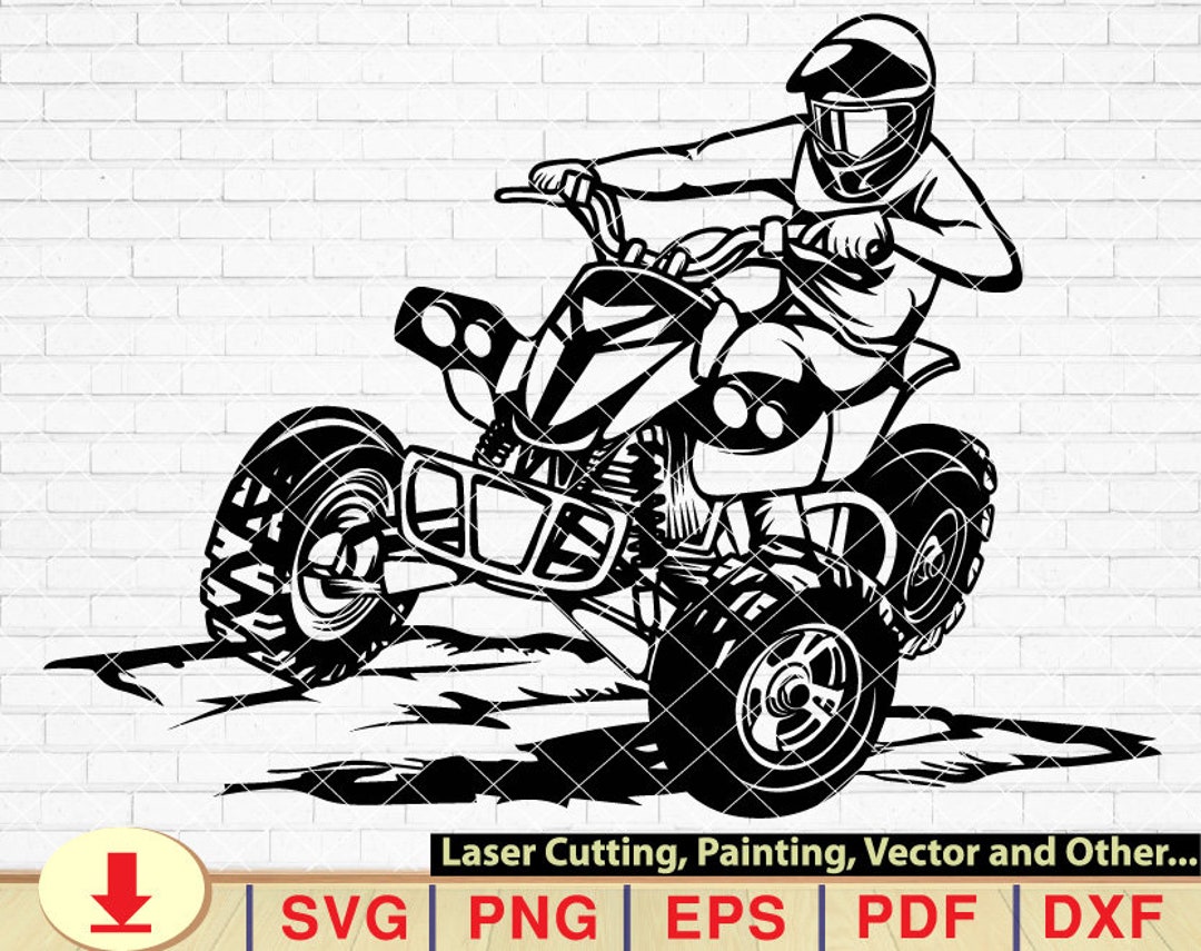 ATV Riding Svg Atv Quad Bike Svg 4 Wheeler Man Svg Quad - Etsy